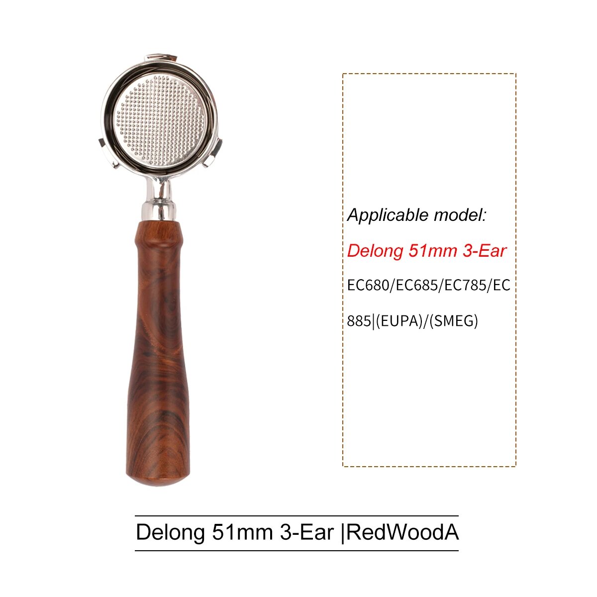 Портафильтр Delonghi 51mm 3-Ear Rosewood-A