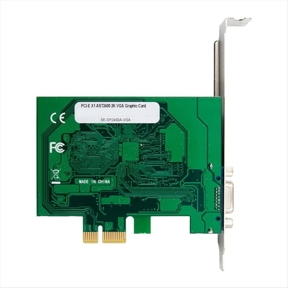 Видеокарта ST425 PCIe X1 AST2400 2K VGA 1920 X1200 32bpp при 60 Гц