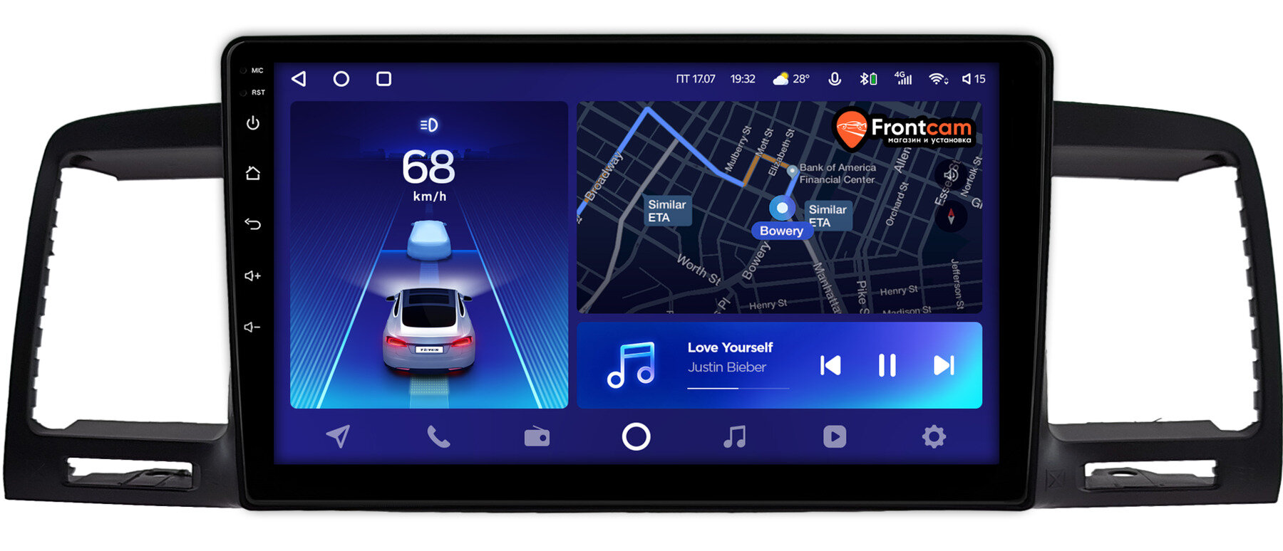 Штатная магнитола Toyota Corolla (E120/E130) 2003-2007 (правый руль, черная) Teyes CC2 PLUS 6/128 9" RM-9-0752 Android 10 (4G-SIM, DSP, QLed)