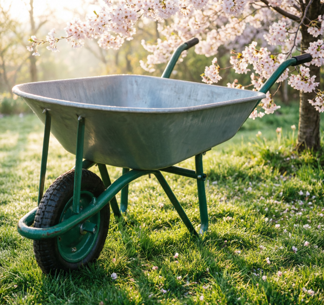 Тачка WB6203, садово-строительное, пневматическое колесо, грузоподъёмность до 150кг