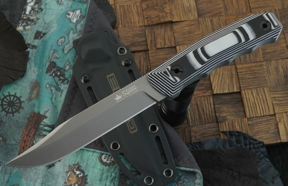 Нож Kizlyar Supreme Enzo, сталь D2, TW, рукоять G-10