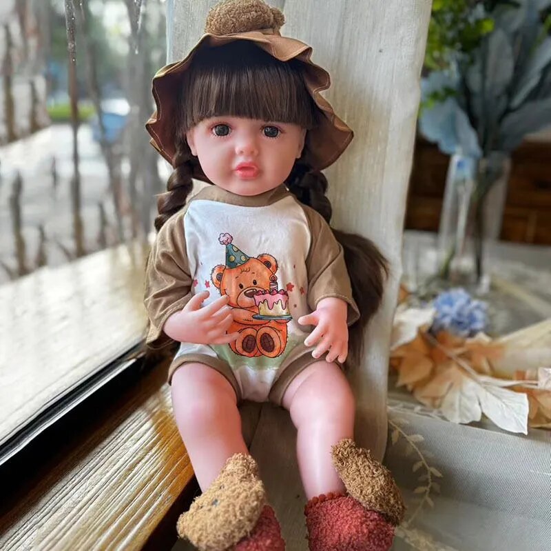 Кукла-младенец 55 см, девочка, винил и ткань, двигается, для подростков