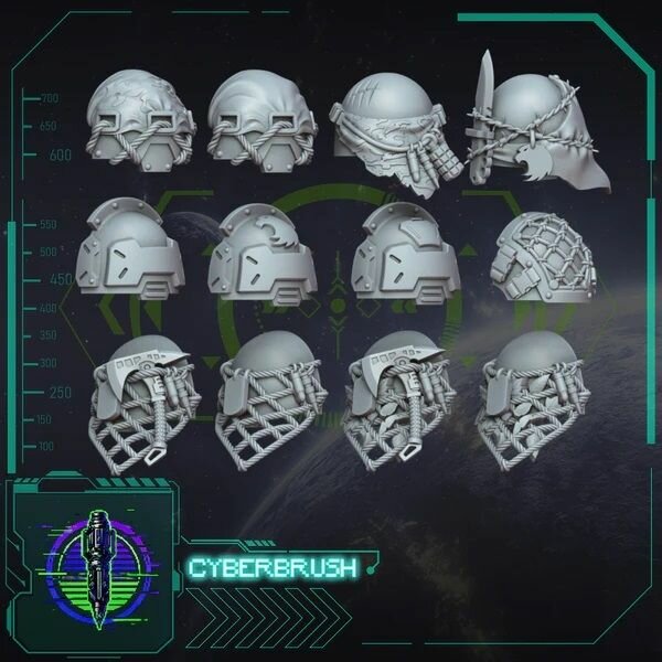 Cyber Terminator Shoulders. Битсы. Warhammer 40.000