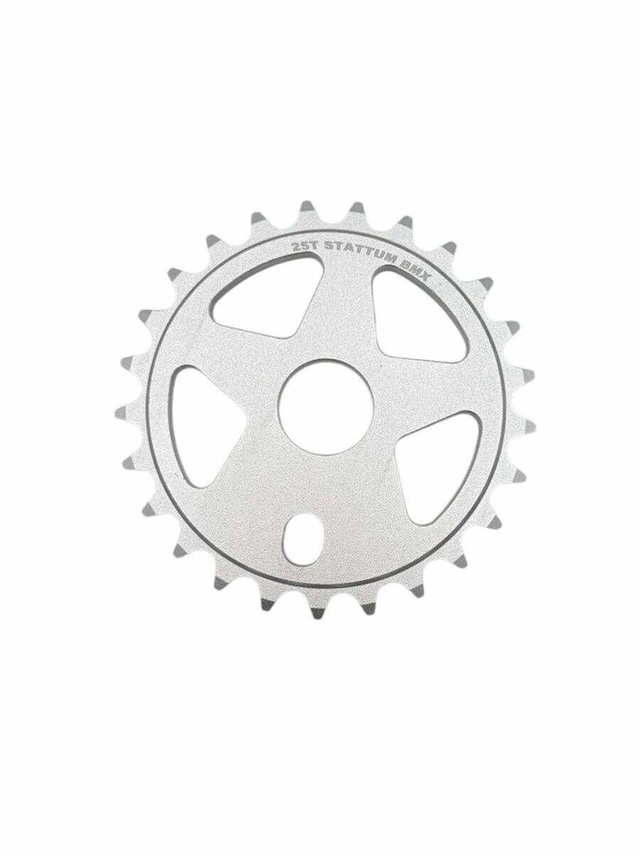 Передняя звезда для велосипеда BMX, 25 зубьев, 105 мм, алюминиевая, серебристая, STATTUM — фото 1