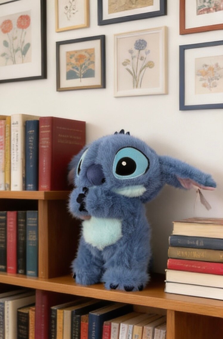 Мягкая игрушка "Стич", плюшевая, искусственный мех, цвет синий, 25 см