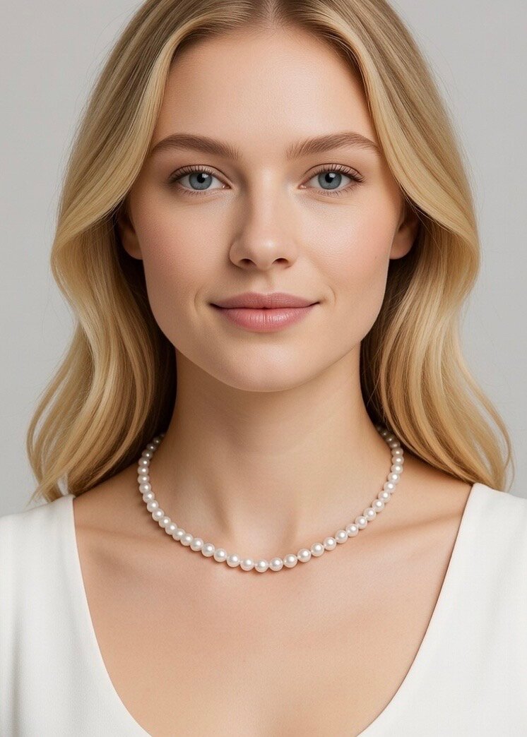 Колье, жемчуг культивированный