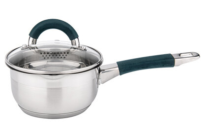 Ковш нержавеющий 0,9л с крышкой, мерной шкалой, для индукции, Appetite