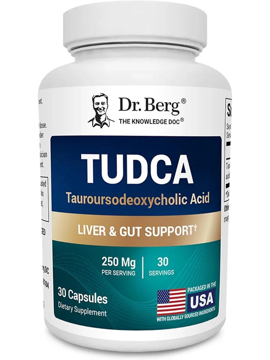 БАД Dr. Berg "TUDCA", для печени и кишечника, пероральный, 30 капс