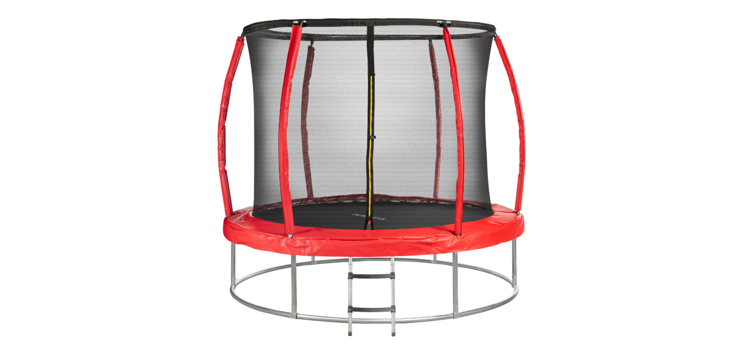 Батут Sundays Favorite Premium 10FT (красный, с сеткой, с лестницей)