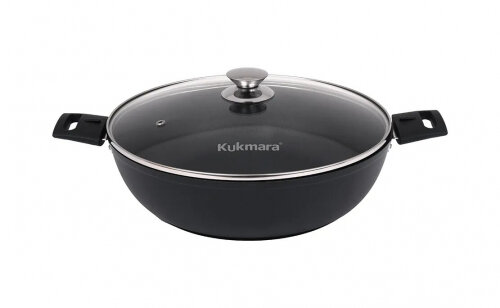 Сотейник Kukmara 30см 2 съемные ручки со стеклянной крышкой (с308а)