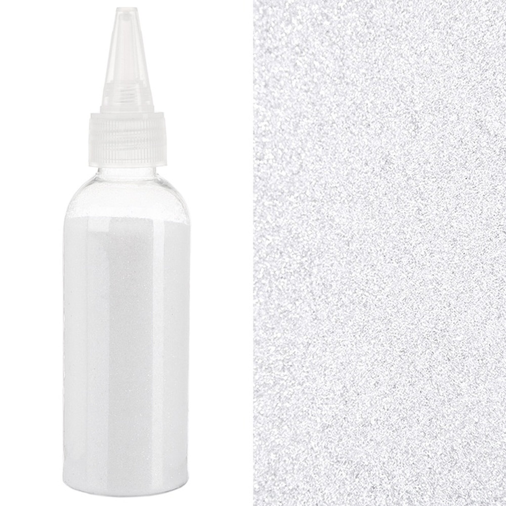 Глиттер Волна веселья , белый, с блестками, 80 г, 1 шт, пластик