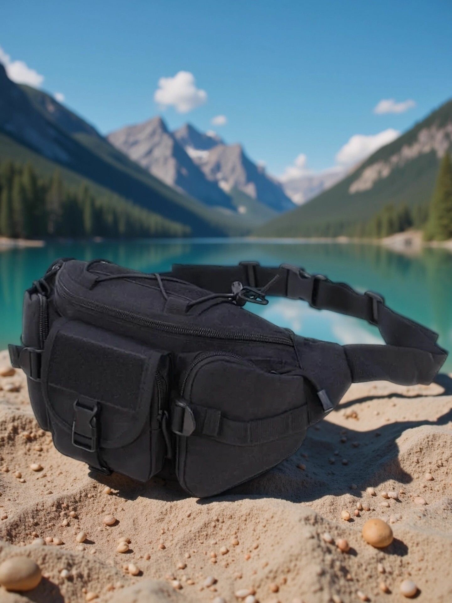 Сумка тактическая на пояс для рыбалки, сумка поясная