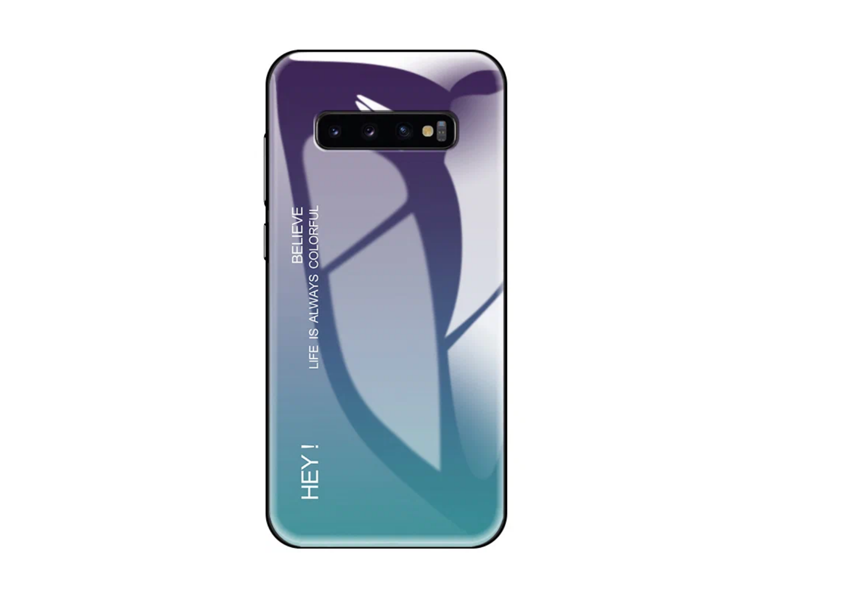 Чехол-бампер MyPads для Samsung Galaxy S10+ Plus SM-G975F стеклянный с эффектом градиент зеркальный блестящий