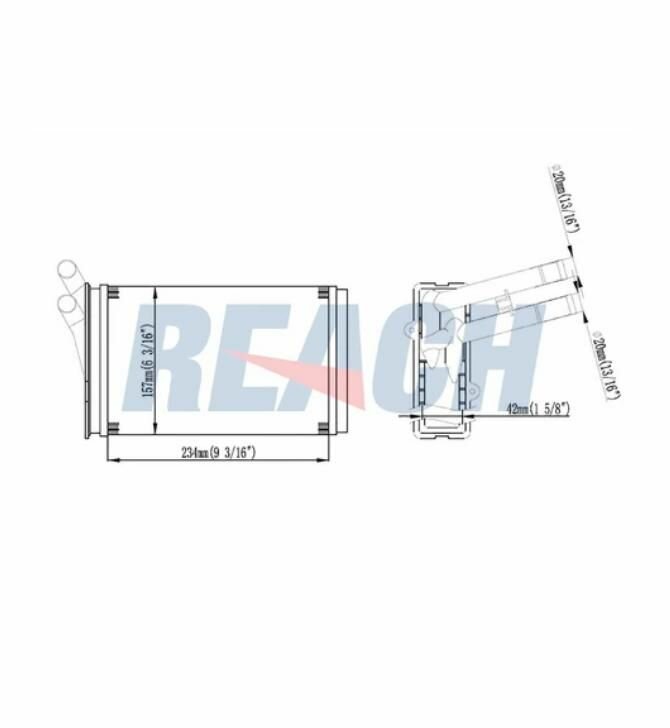 Радиатор отопителя REACH 1.18.11006 Audi 80 III