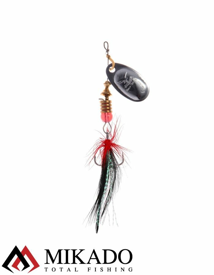 Блесна вращающаяся с кисточкой Mikado BLASTER № 00, 1,3 г, серебро