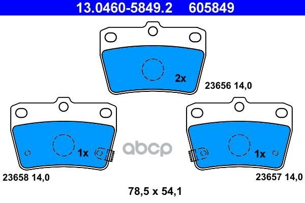 13.0460-5849.2 839 02=FDB1531=D2188M-01 ! колодки дисковые з Toyota RAV4 1.8/2.0WTi/D 00> Ate арт. 13046058492