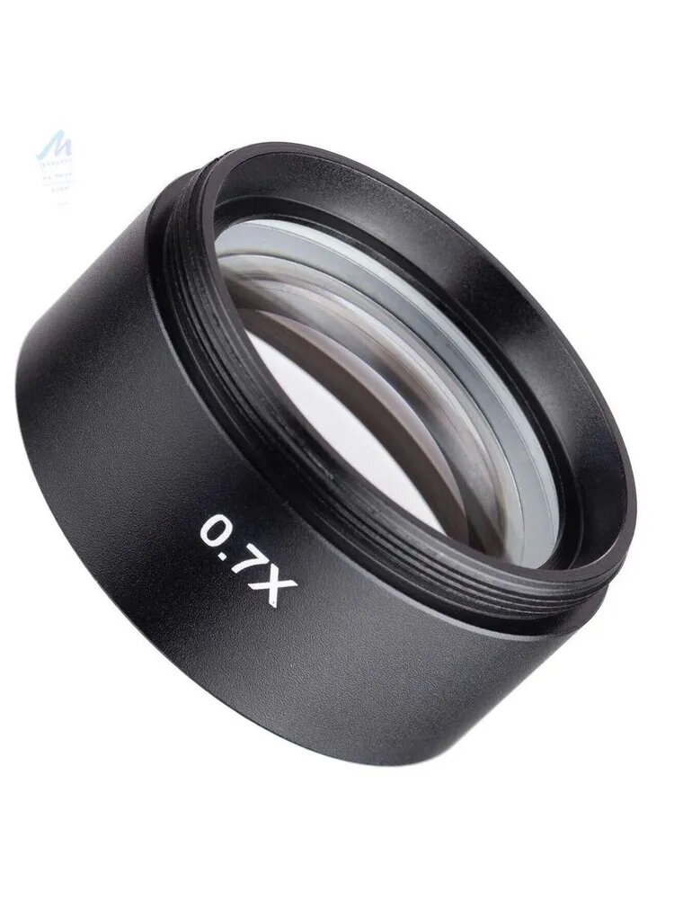 Линза Kaisi 0.7x (WD120) для микроскопа. Увеличение фокусного расстояния и поля обзора.