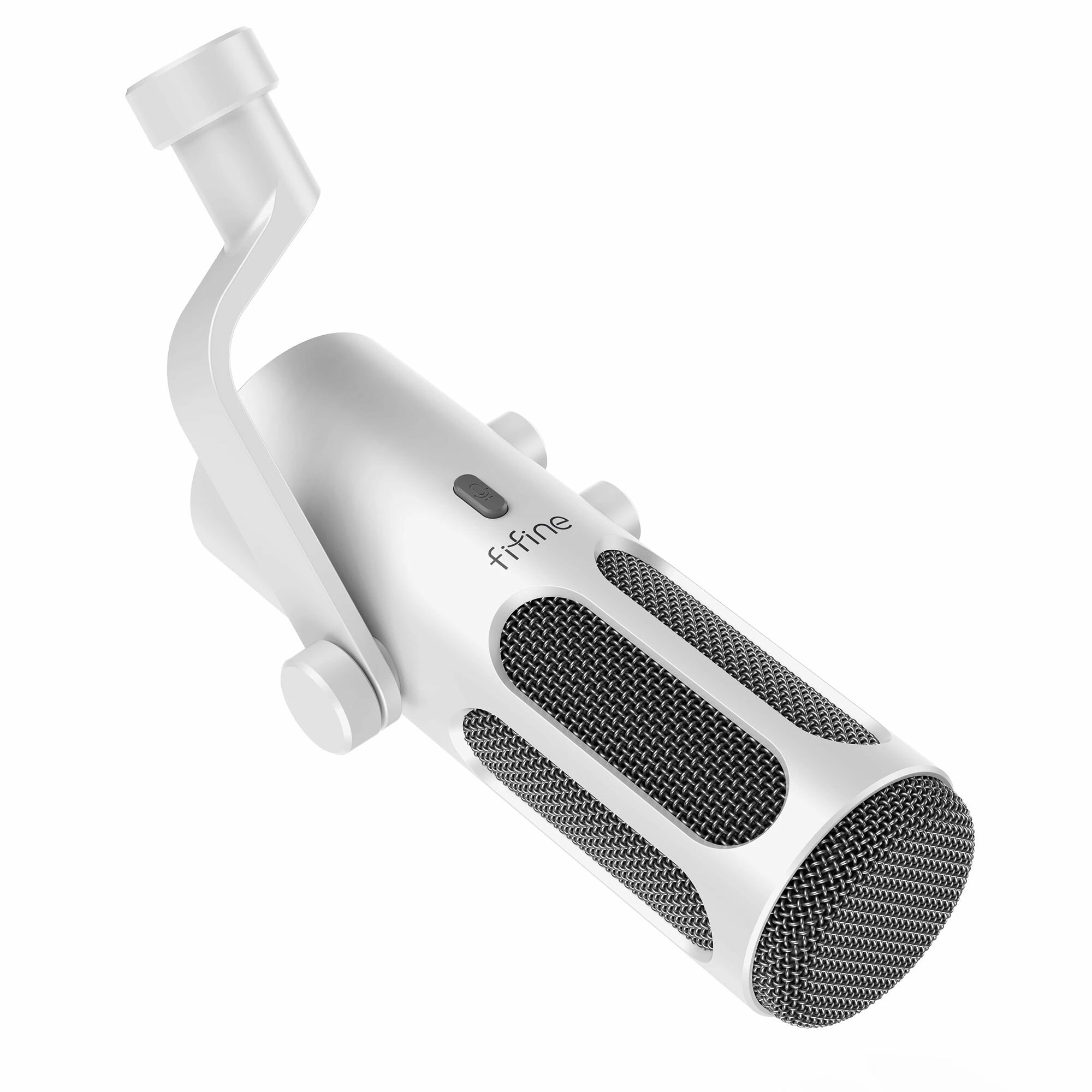 Студийный микрофон Fifine Tank3, белый, динамический, кардиоидная диаграмма