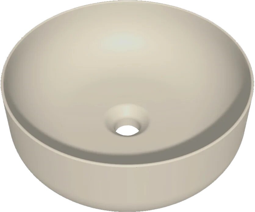 Раковина накладная (40х40) Kerasan Nolita 534481 бежевый матовый