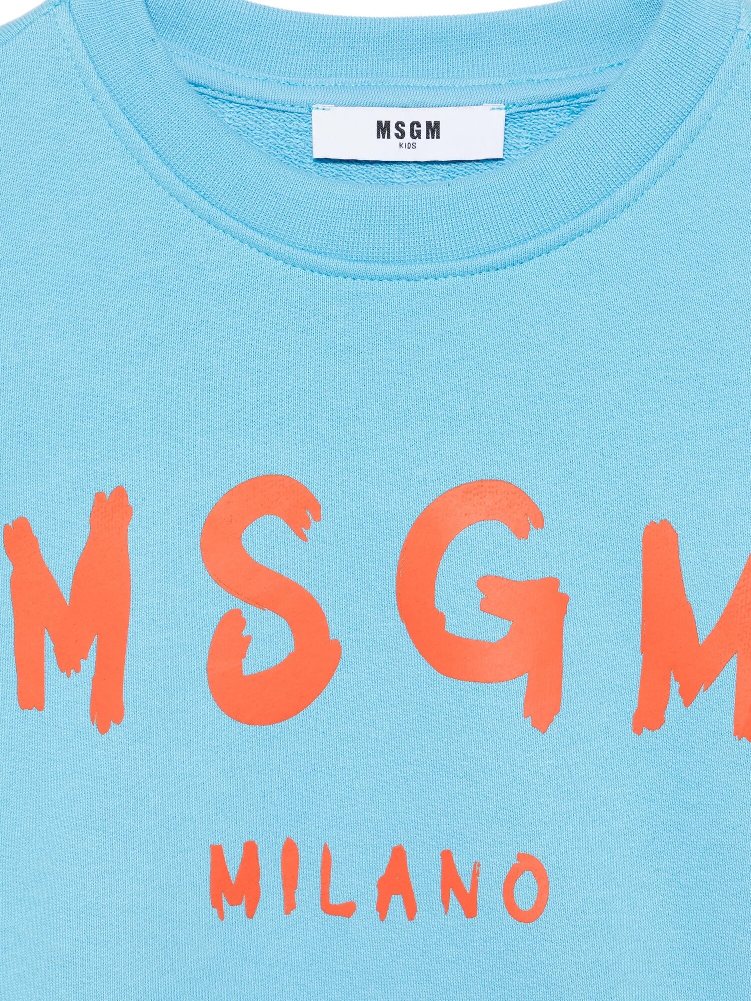 Толстовка MSGM Logo sweatshirt, размер 14 лет, синий — фото 1