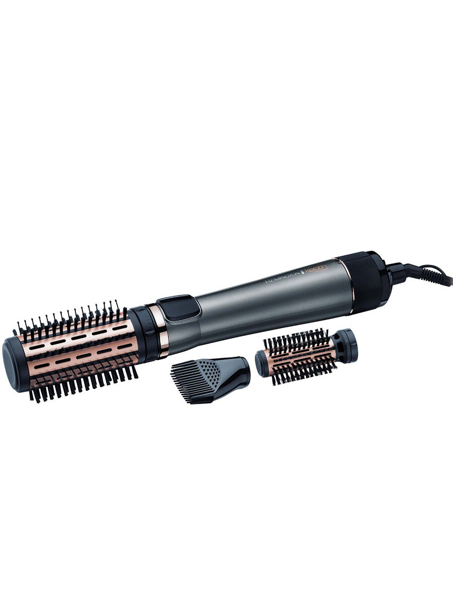Фен-щетка Remington AS8810 Keratin Protect вращающаяся, стайлер для волос, фен-расческа с 2 насадками и ионизацией, 1000 Вт, объем у корней