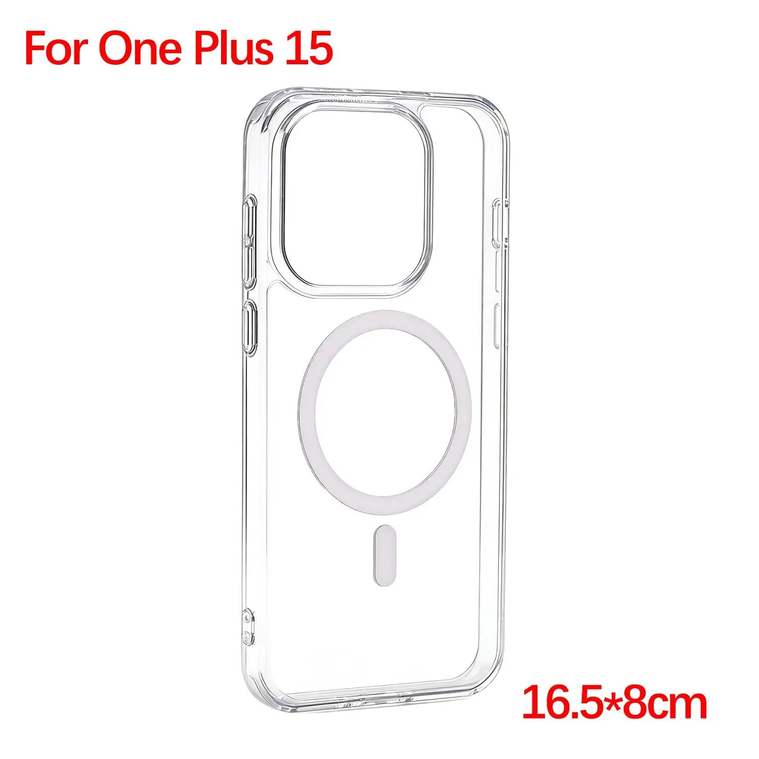 Чехол для OnePlus 15, магнитный прозрачный чехол MagSafe для OnePlus15 5G One Plus 15, акриловый защитный противоударный бампер