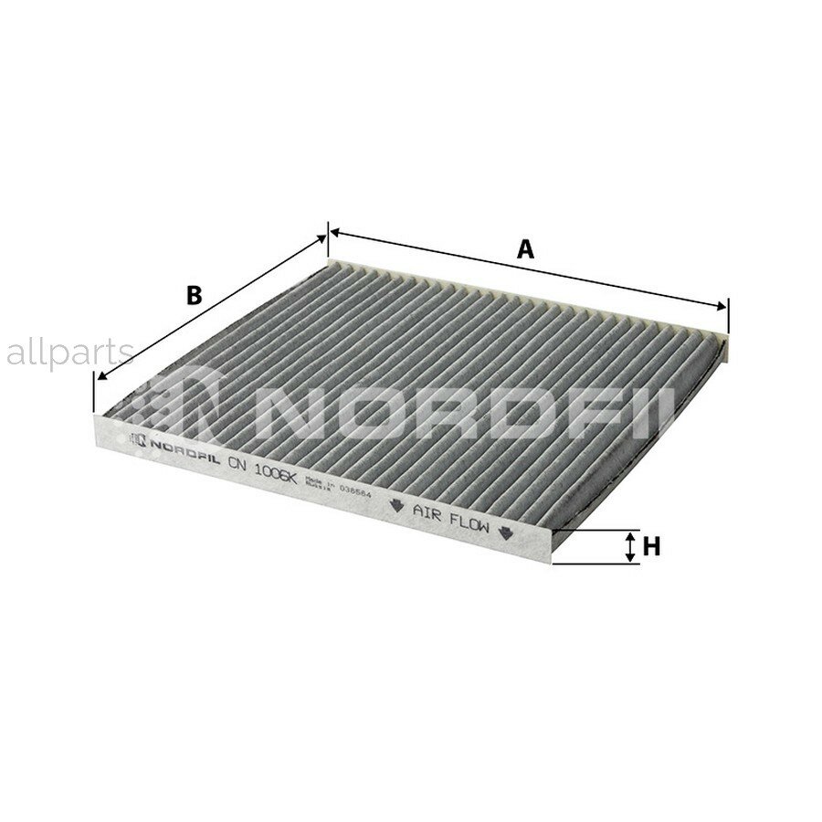 NORDFIL CN1006K Фильтр салона угольный Hyundai Solaris Kia Rio III