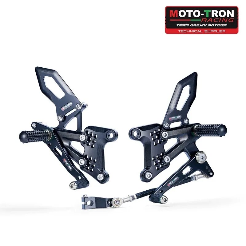 Регулируемые подножки MOTO TRON Black-Gray для Kawasaki ZX6R 2009-2026