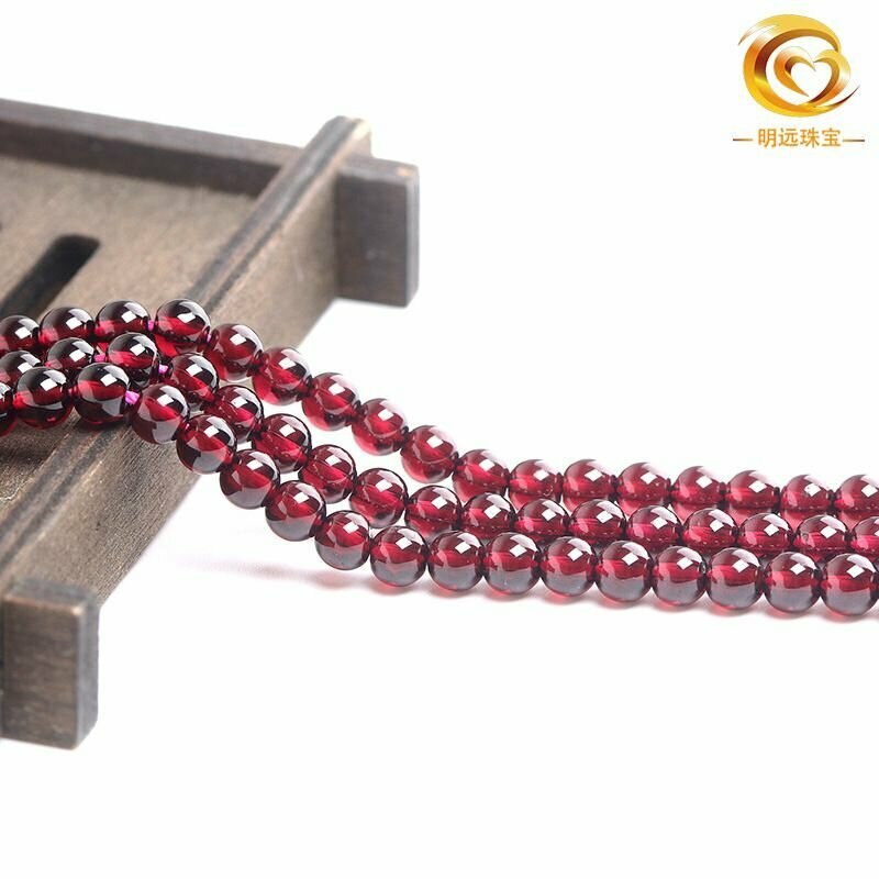 Бусины из натуральных камней,6 мм гранат, около 60 шт, для браслетов, бус, украшений
