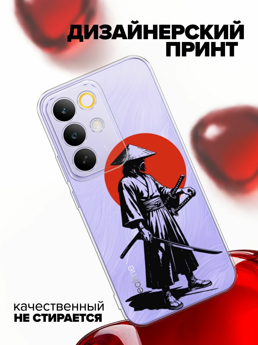 Чехол на Realme C85 Pro / Реалми C85 Про с принтом Загадочный японский самурай — фото 1