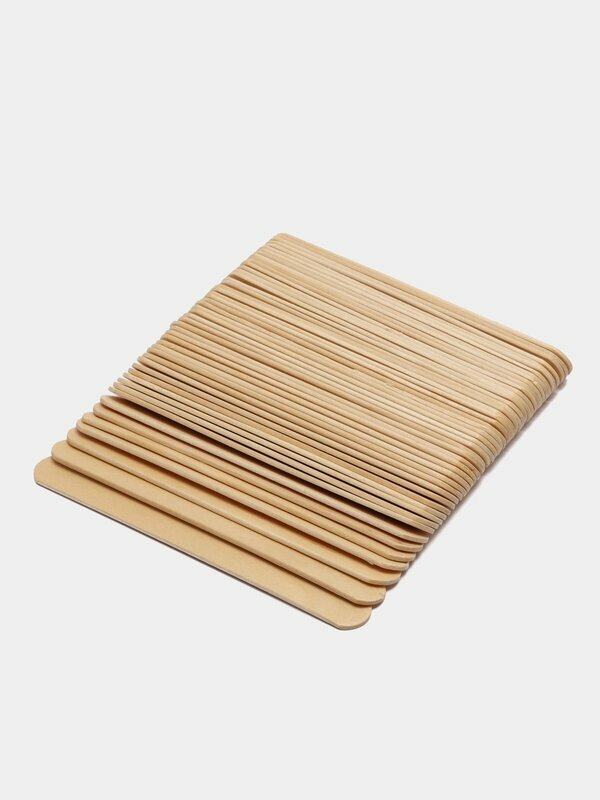 Шпатели для восковой депиляции A2C Trade Planet Nails, дерево, 100шт.