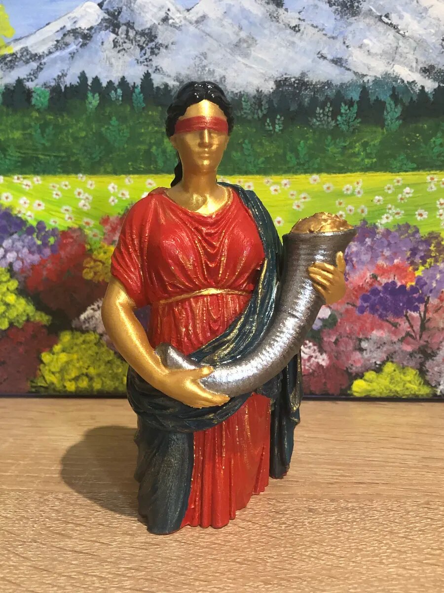 Статуэтка Богини Удачи Фортуны, 15 см ручная роспись художником