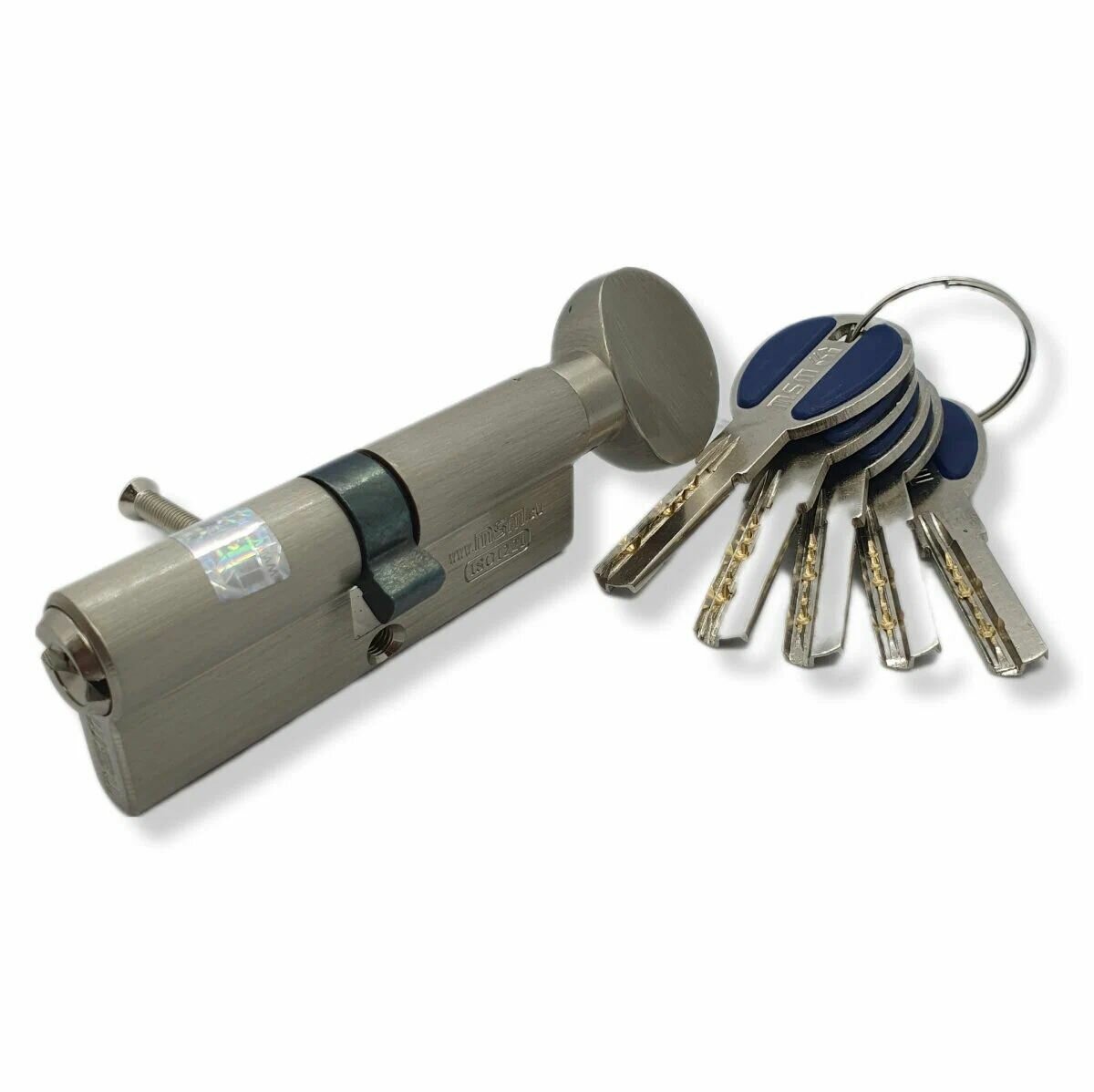 Цилиндровый механизм, латунь Перфорированный ключ-вертушка CW 80 мм SN матовый никель