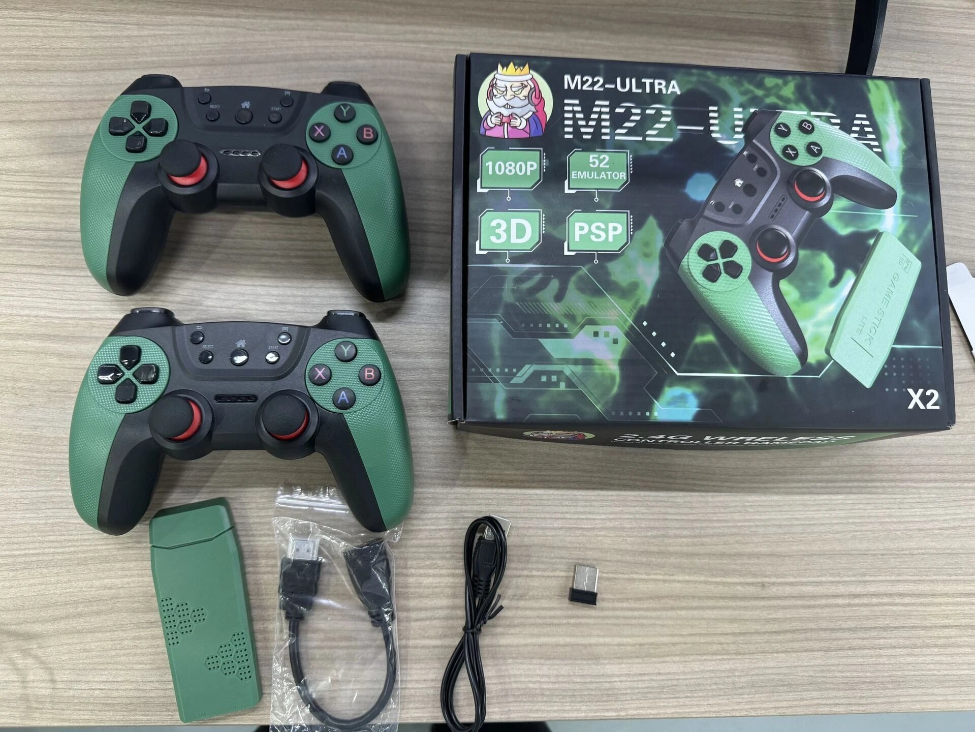 Новая домашняя игровая консоль M22 Ultra Retro, беспроводная 2,4G HD 3D Arcade 128G 40000 + игровая 4k USB игровая приставка для PSP