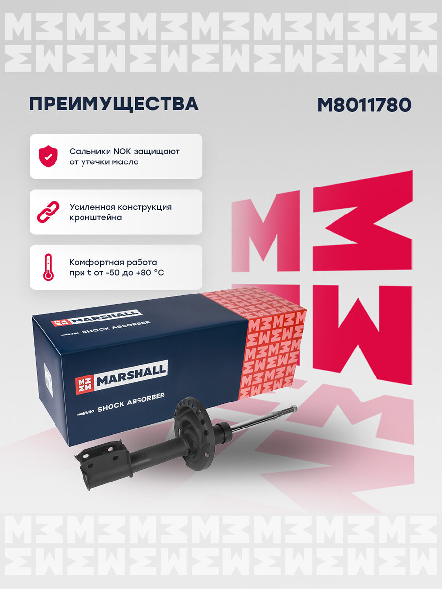 MARSHALL амортизатор газовый передний RENAULT LOGAN II 12- / SANDERO II 12- M8011780