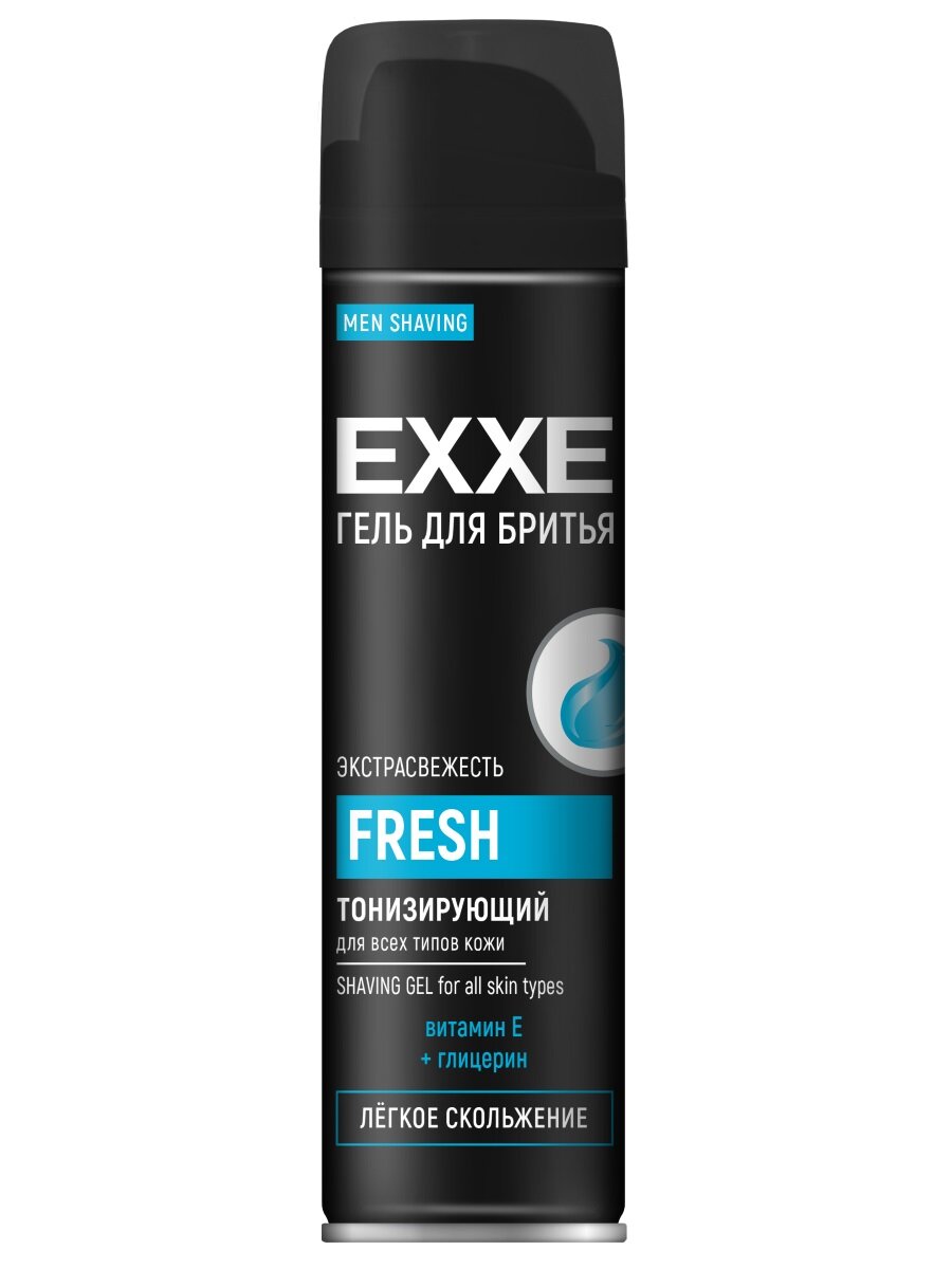 Гель для бритья мужской EXXE Men Fresh Тонизирующий Ледяная свежесть 200мл