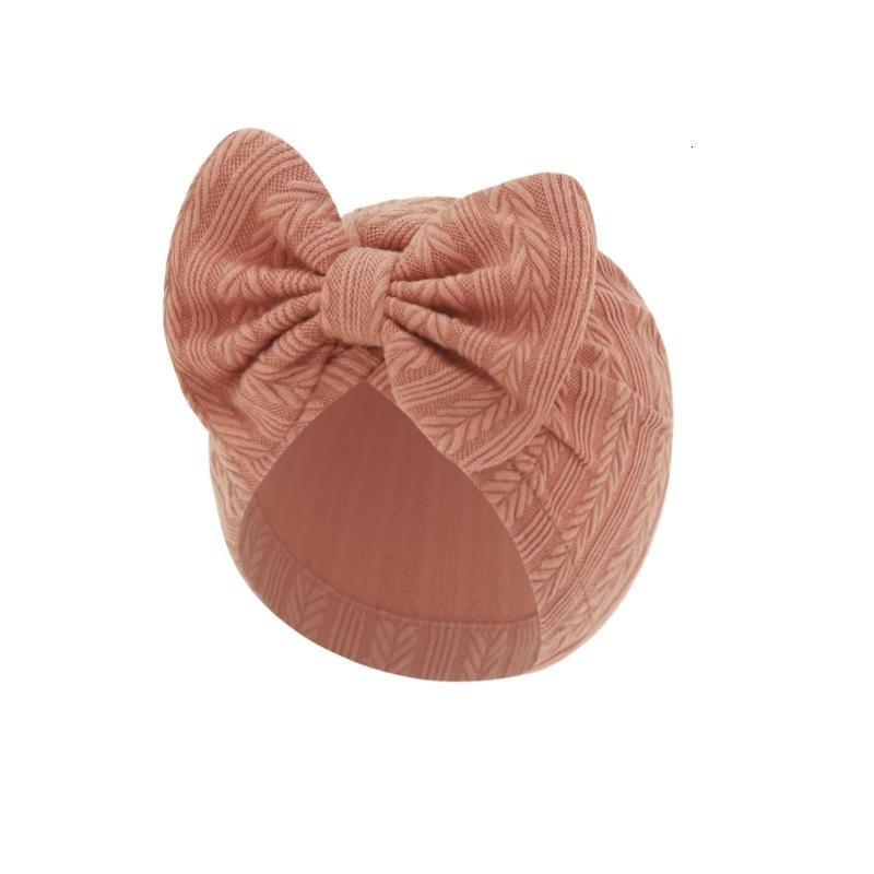 Детская бун-шапочка-тюрбан, Кирпично - красный