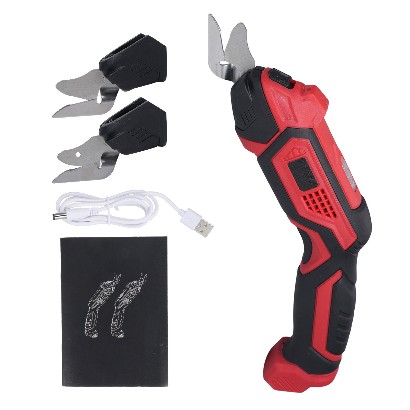 Электрические Ножницы для Ткани, Кожи, Ковров, ПВХ и картона Аккумуляторный Резак 4,2 В 2000 мАч со Светодиодным Лезвием из Легкого Сплава (2шт)