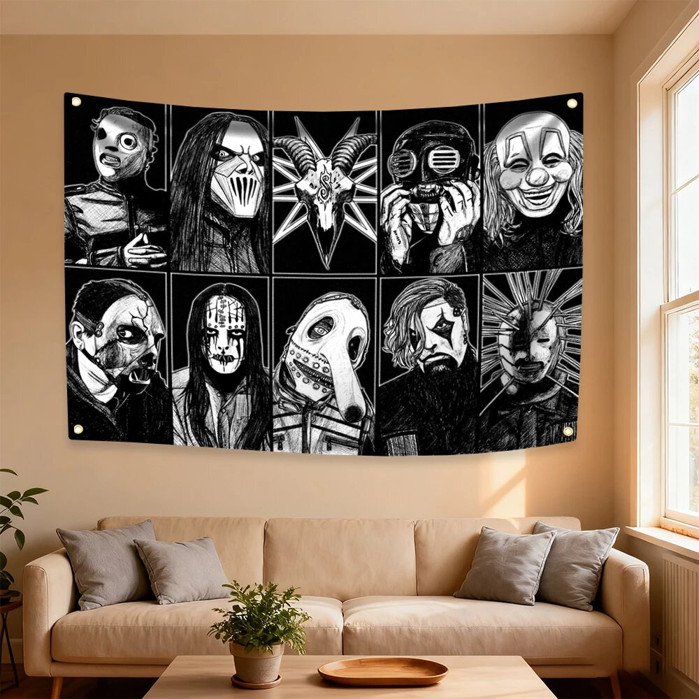Флаг Slipknot, цвет 4, с люверсами — фото 1