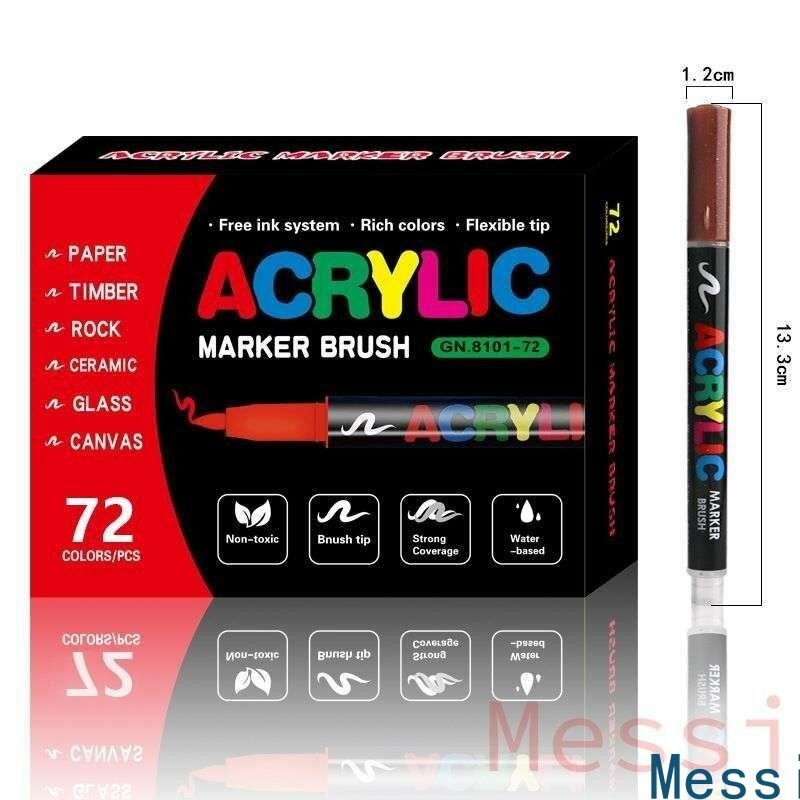 GuangNa Маркер, 72 шт; акриловые маркеры для ткани