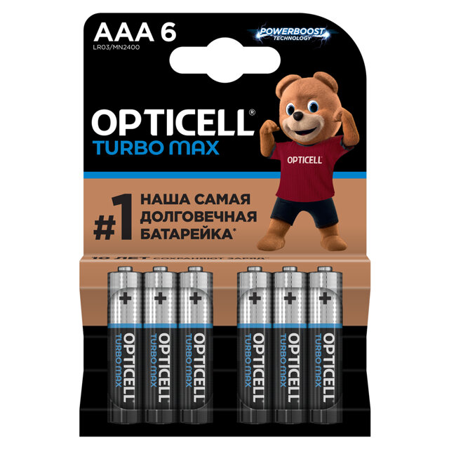 Батарейка OPTICELL Turbo Max 1,5В алкалиновая AAА 6шт