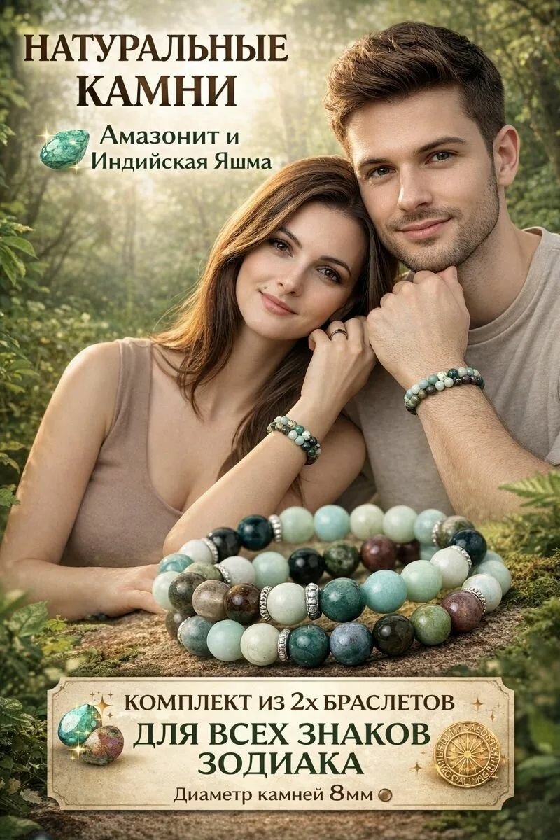 Набор браслетов, яшма