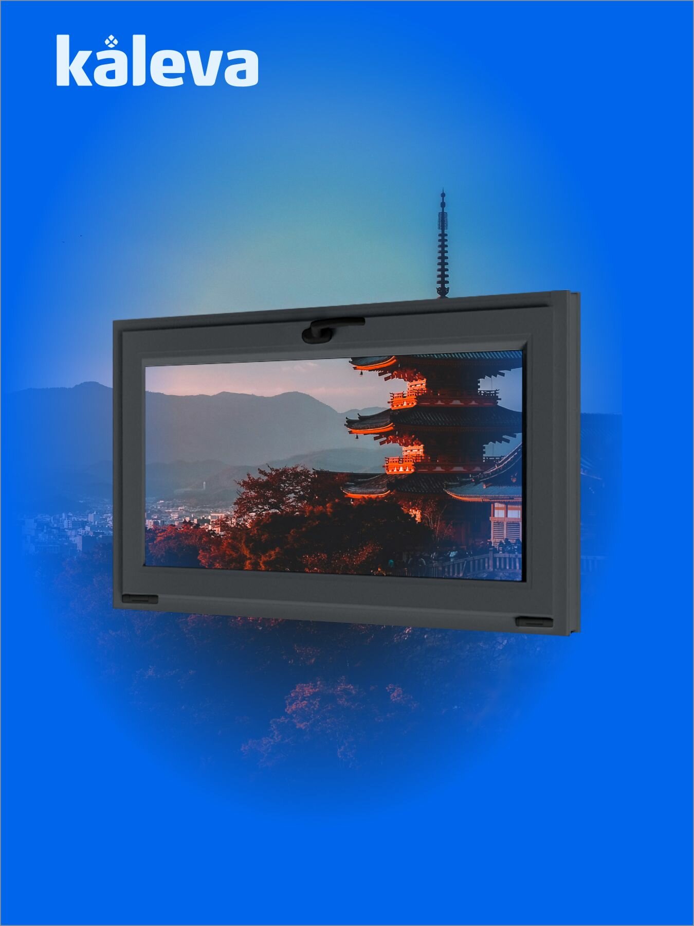 Пластиковое Окно ПВХ Kaleva 73х111 см, одностворчатое, фрамуга, двухкамерный стеклопакет с энергосберегающим стеклом