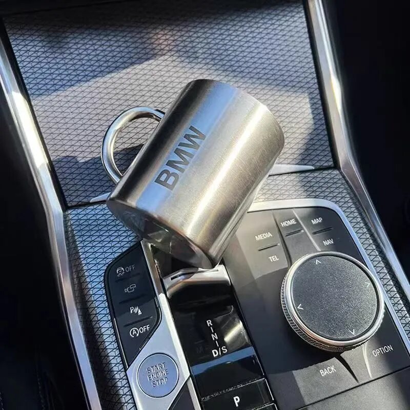Термокружка BMW 0.3 л из нержавеющей стали с логотипом бренда, для напитков в дорогу — фото 1