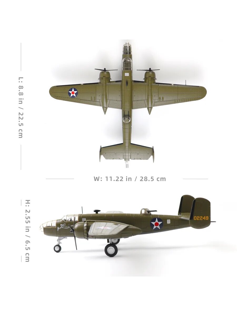 Модель B-25B Mitchell 1/72 металл, Рейд Дулиттла, ВМВ — фото 1