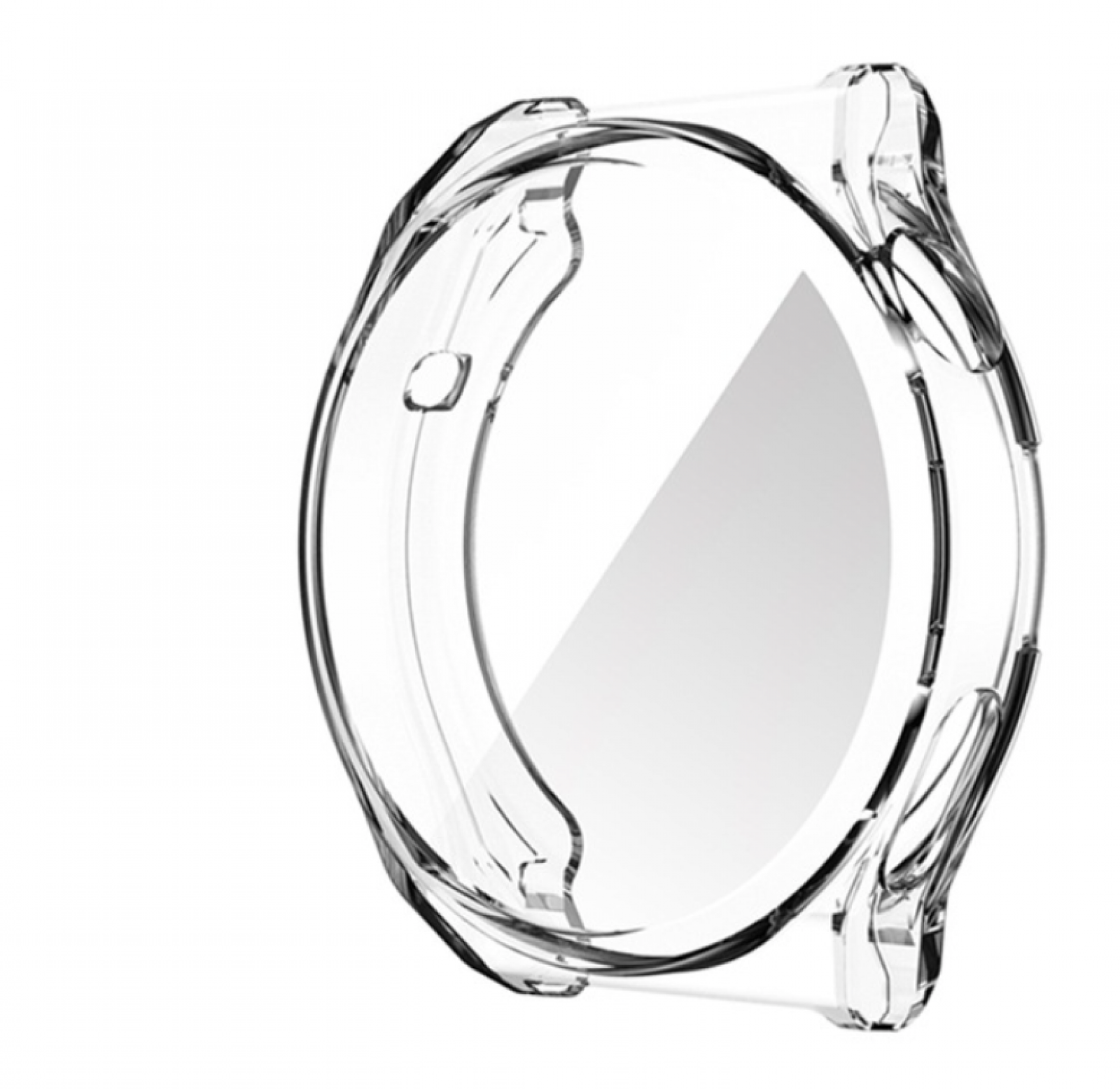 Защитный бампер-чехол MyPads Protect для Huawei Watch GT 3 Pro 46 mm из прозрачного силикона с противоударной защитой