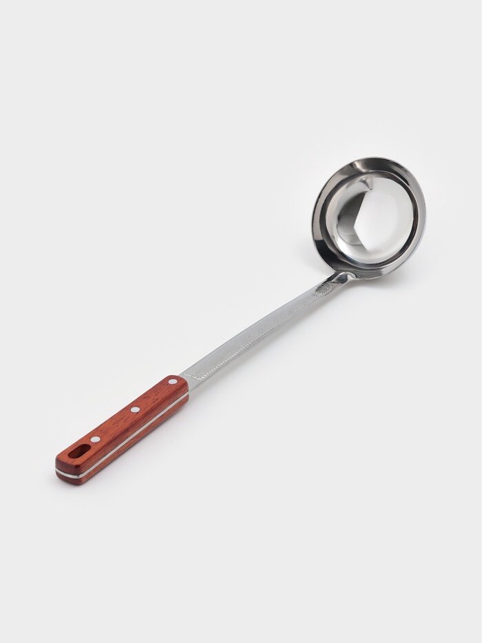 Поварешка для казана узбекская 42 см, диаметр 10 см с деревянной ручкой