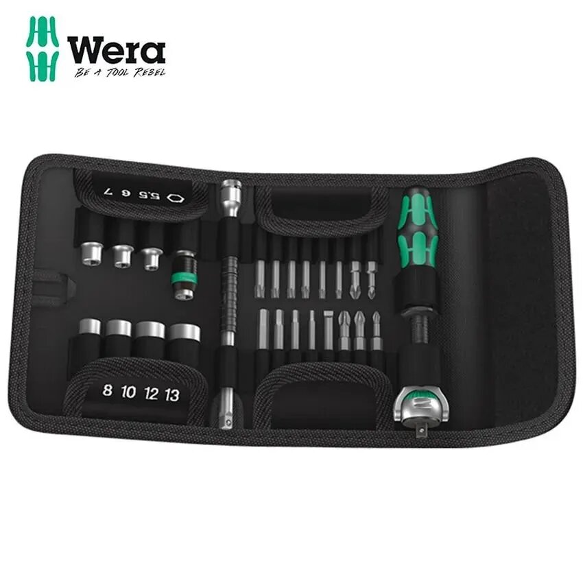 Wera Набор храповым бит и торцевых головок, Kraftform Kompakt Zyklop Speed, 26 предм, 05051045001