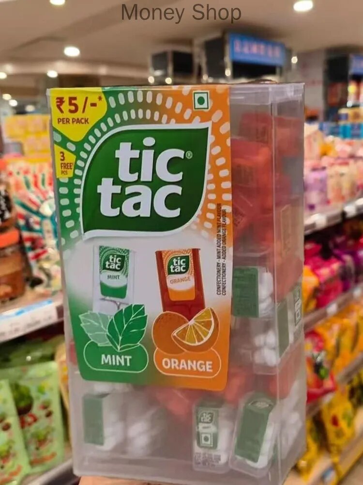 Эксклюзивная большая упаковка Tic Tac с 60 драже мятного вкуса, ассорти вкусов