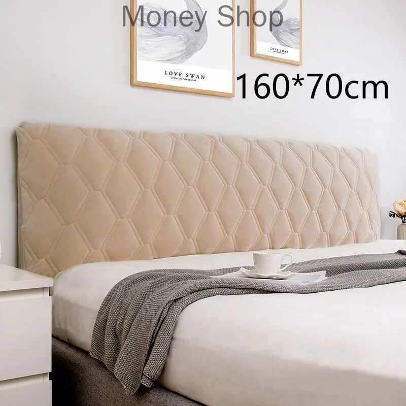 Чехол на мебель для кровати 160x70cm для изголовья кровати Велюр Бежевый